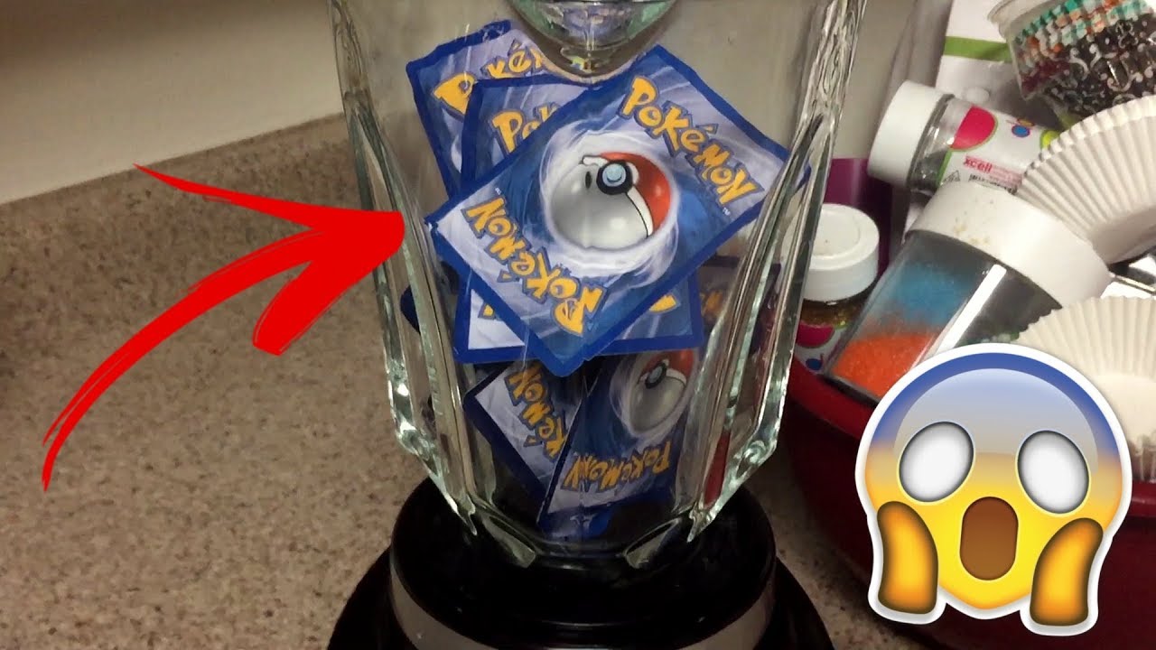 WHAT HAPPENS WHEN YOU BLEND POKEMON CARDS IN A BLENDER! - YouTube