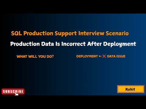 SQL Production Support Interview Scenario 🔥 | Production Data Incorrect After Deployment #sql