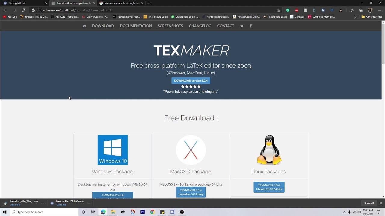 How to Install Latex on Windows 10 in 2021 {MikTex + Tekmaker} - YouTube
