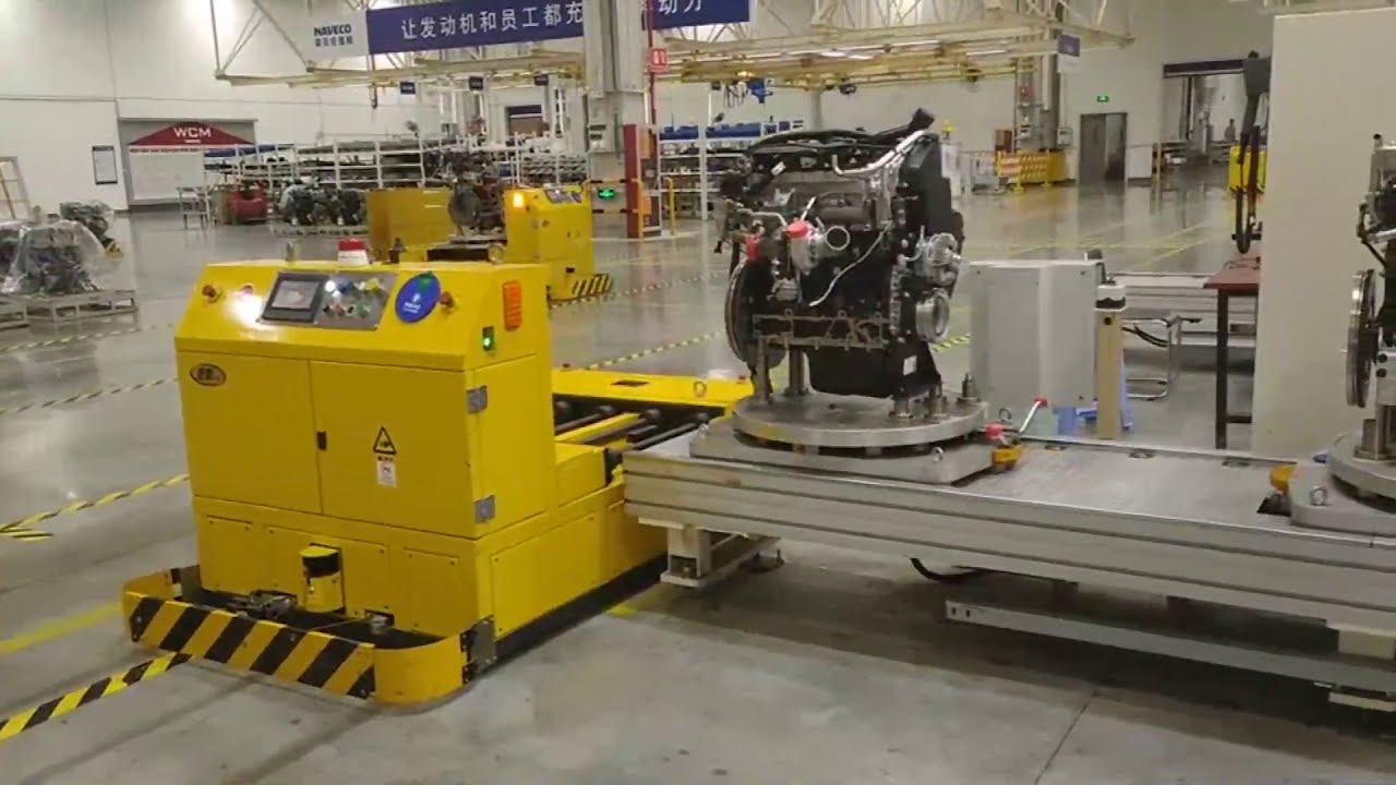 AGV Robot in smart factory - YouTube