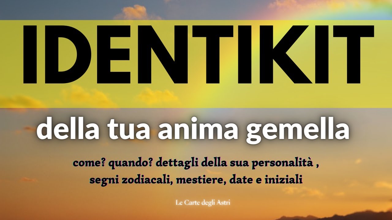 IDENTIKIT della persona a me Destinata! - YouTube