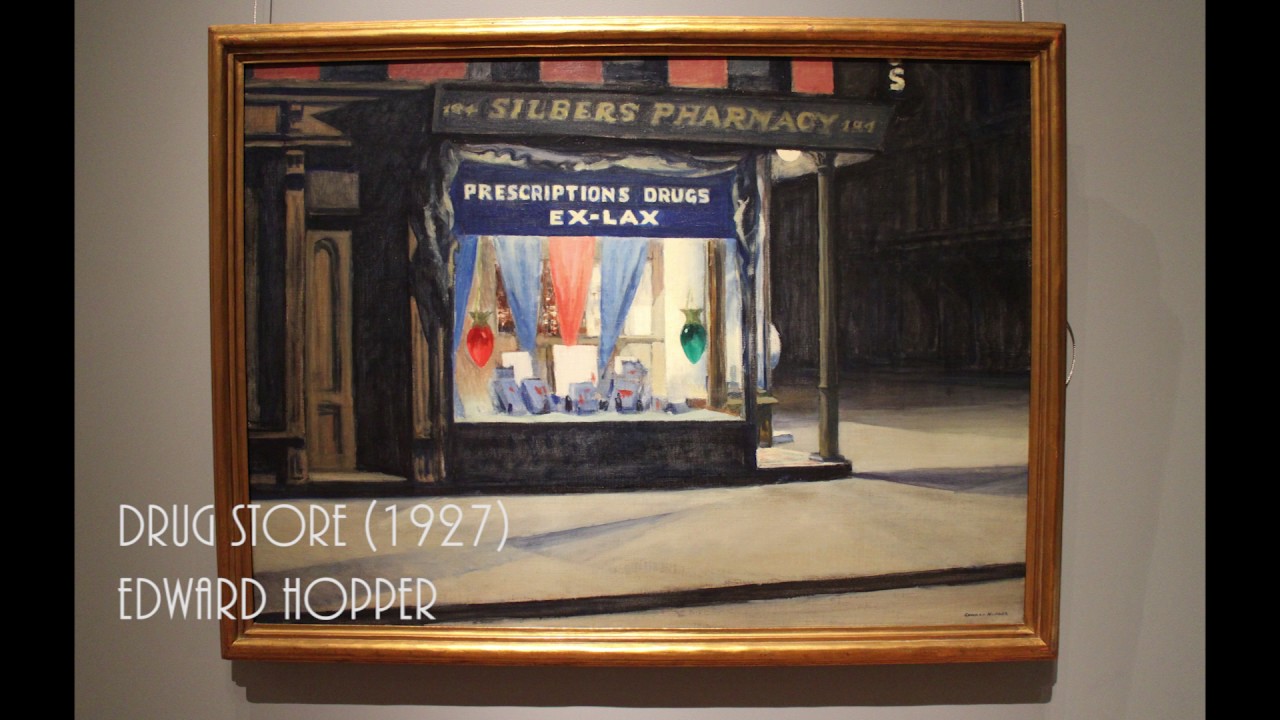 "Drug Store" (1927) - Edward Hopper - YouTube