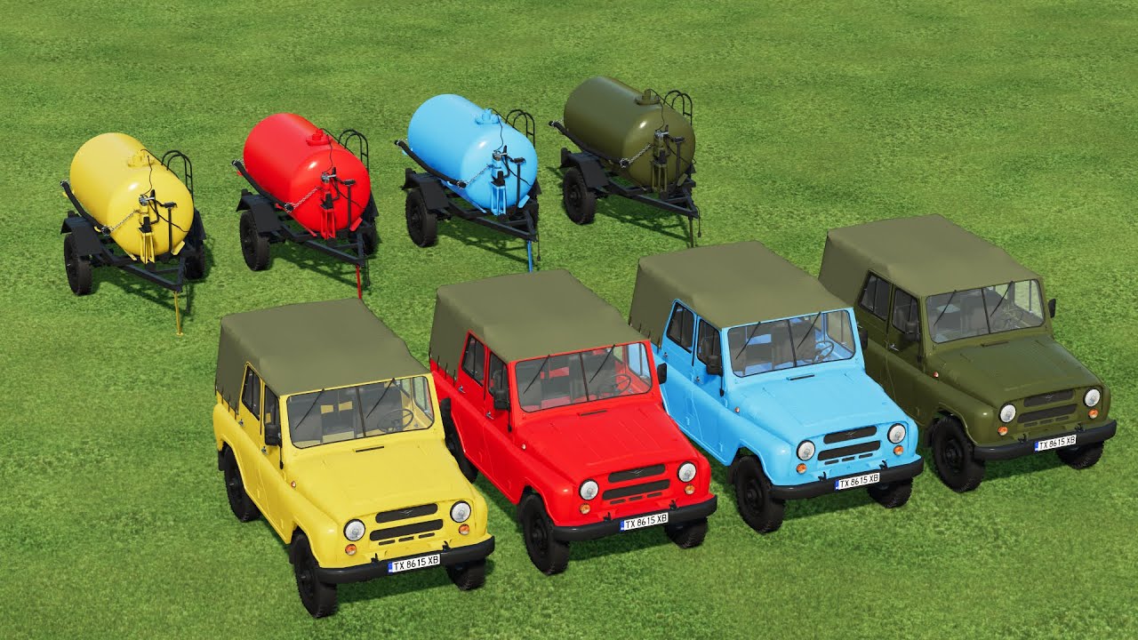 ARMY OF COLORS ! CORN CHAFF MAKING ARMY OFFROAD CARS & ARMY TRAILER ...