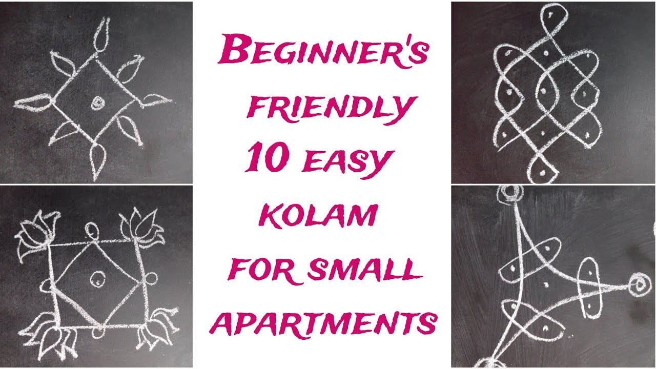 Beginners friendly easy small kolams | Small apartment kolams | Easy ...