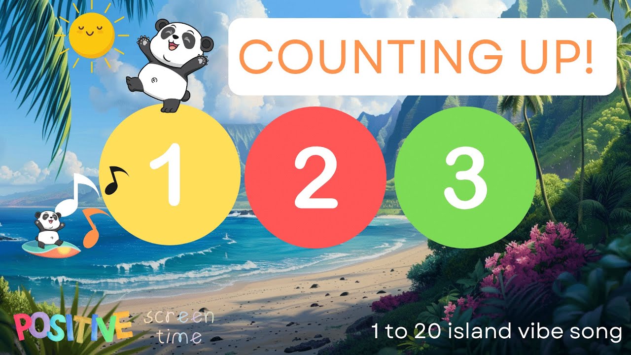 “Counting Up!” (Island Vibes Song) 🐼🌴 Count from 1 to 20 | My Panda ...