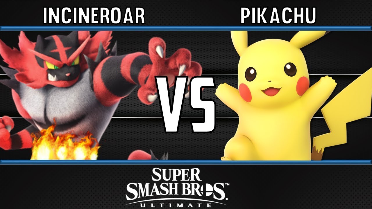Super Smash Bros. UItimate - Incineroar Vs Pikachu - YouTube