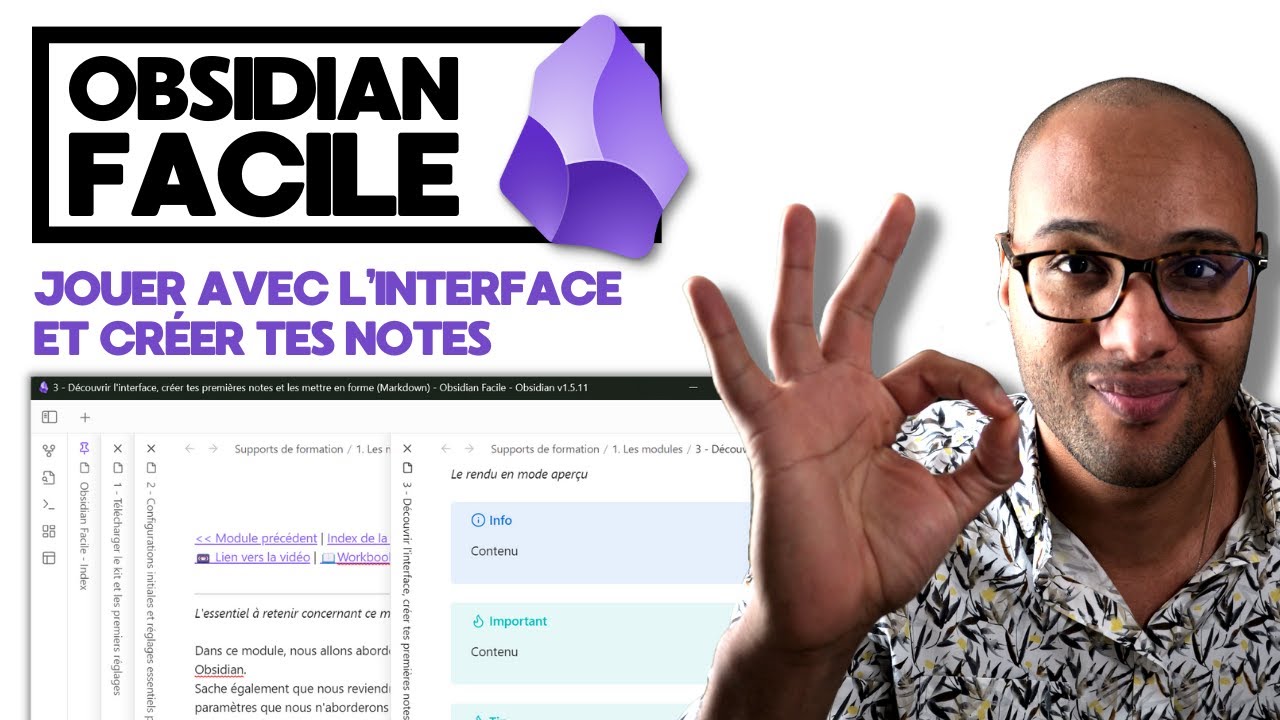 Formation Obsidian Facile : 3 - Découvrir l'interface, créer tes 1ères ...
