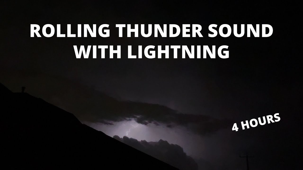 Thunder Sound with Lightning (4 Hours) - YouTube