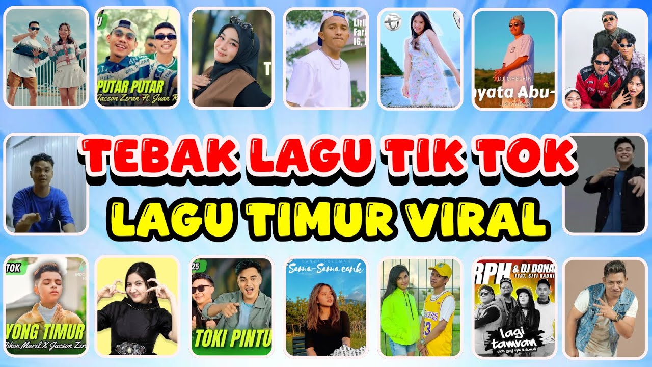 TEBAK JUDUL LAGU TIK TOK LAGU TIMUR VIRAL, 💕😍Stecu Stecu, Faja Skali ...