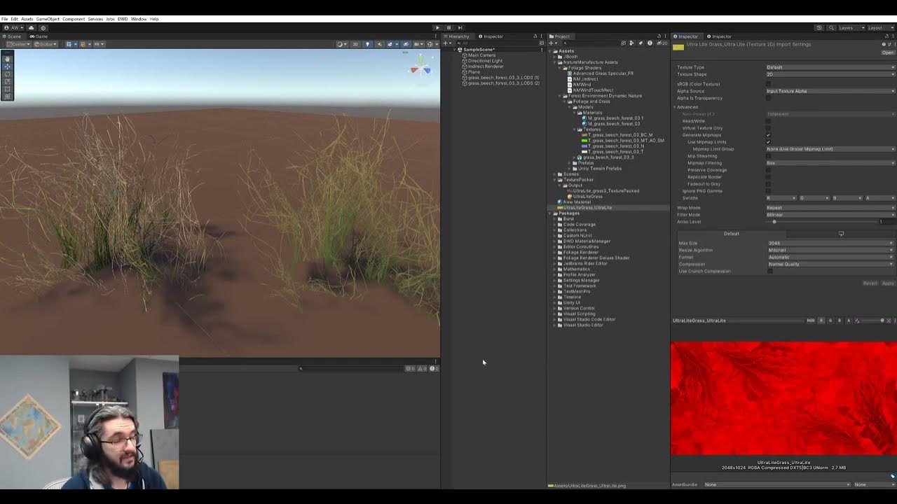 FoliageRenderer Deluxe Shader - Grass Asset Calibrate - YouTube