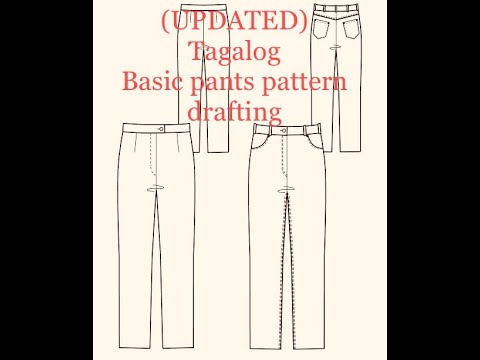 (UPDATED) (Tagalog)How to pattern basic pants - YouTube