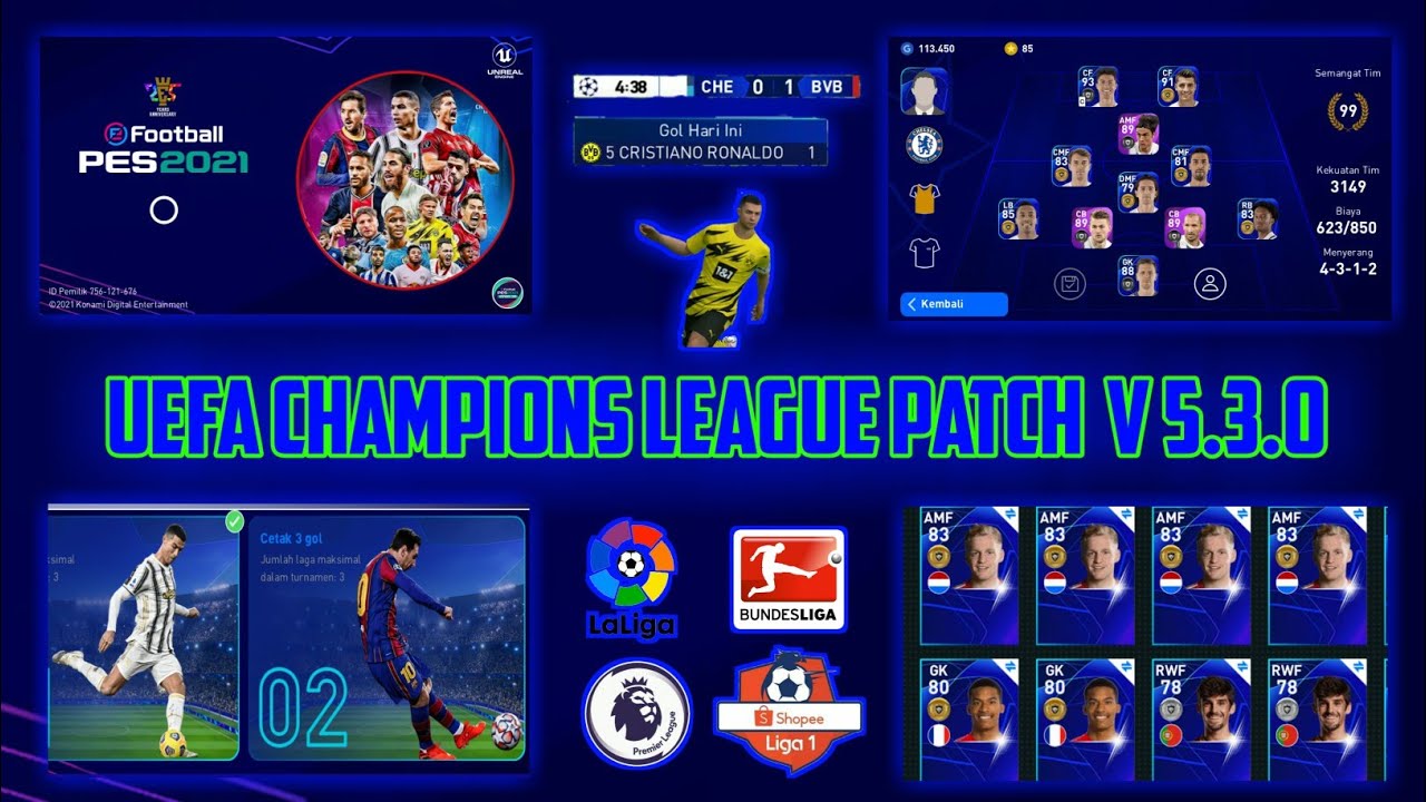 PATCH UEFA CHAMPIONS LEAGUEV 5.3.0 - YouTube