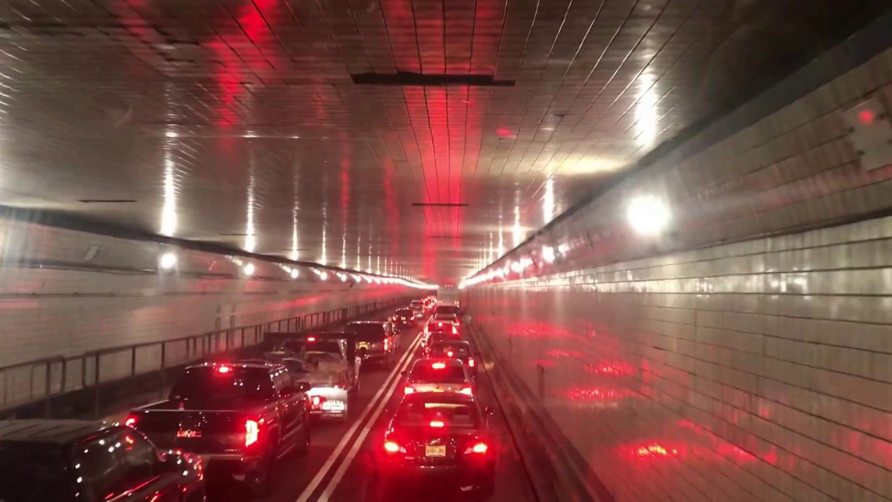 Lincoln Tunnel In the Night - Traveling by Megabus - YouTube