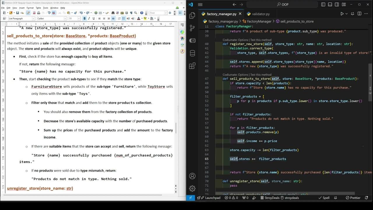 SoftUni OOP - 01. Factory - Python OOP Regular Exam - 10 August 2024 - Part - 2 - YouTube