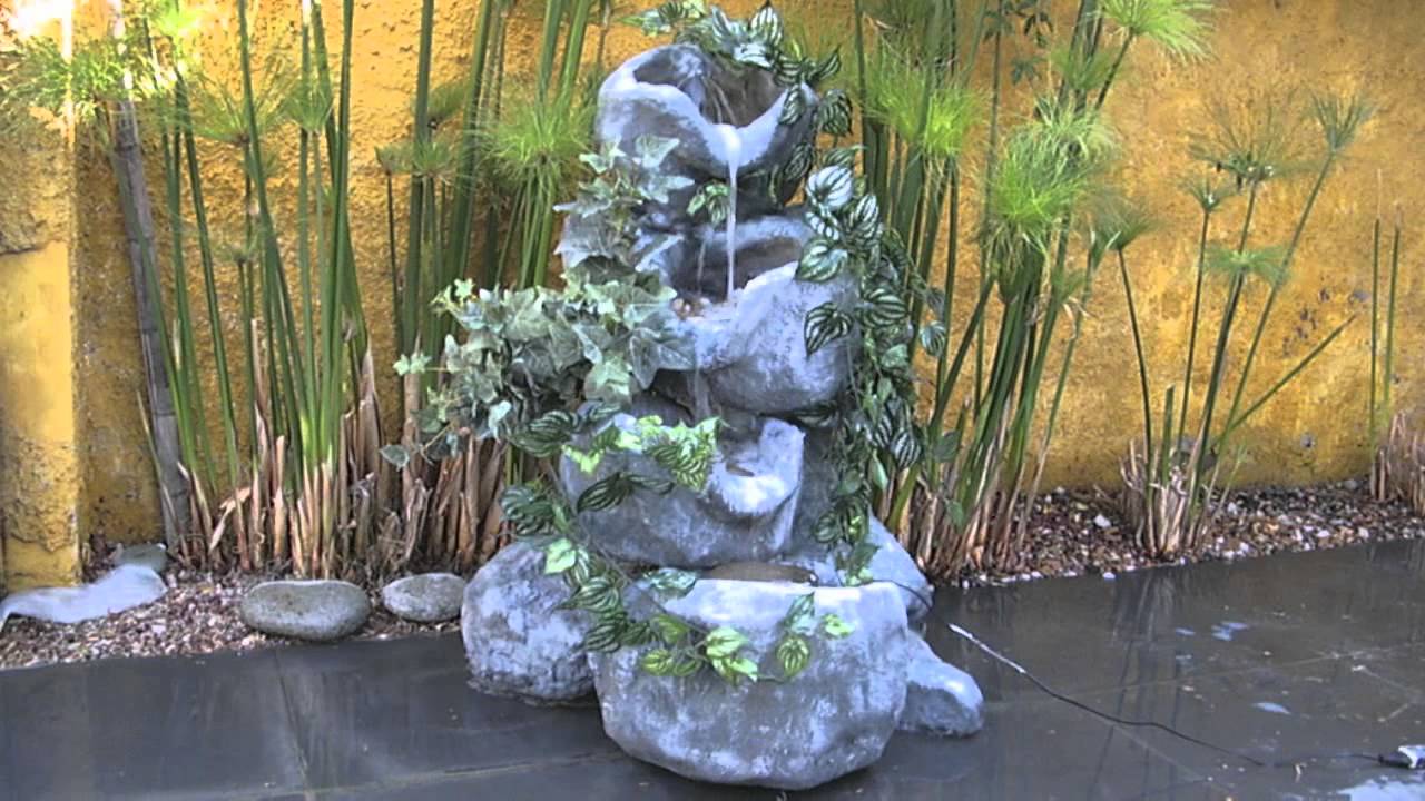 cascada artificial, fuentes de agua - YouTube