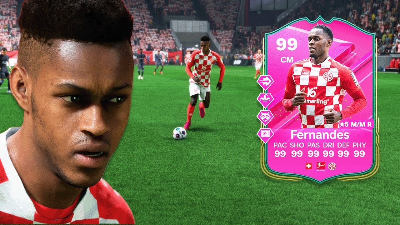 ALL 99 RATED STATS! 99 ROAD TO FC 25 FERNANDES EVOLUTION PLAYER REVIEW ...