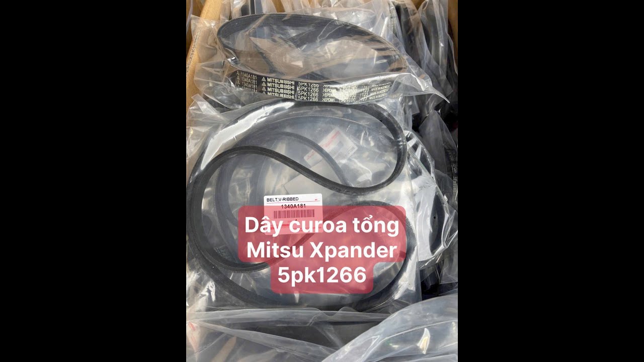 Dây Curoa Tổng Mitsubishi Xpander Xforce 5PK1266 Mã 1340A181 - YouTube