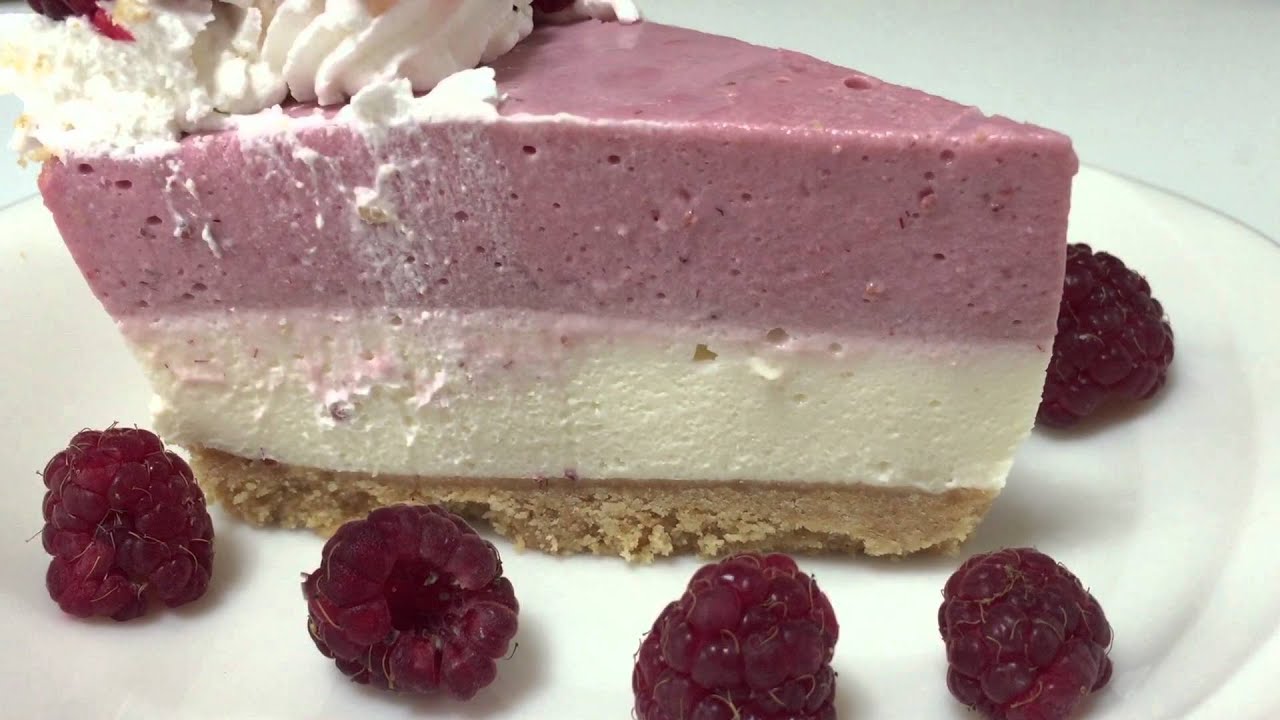White Chocolate Raspberry Mousse Cake - YouTube