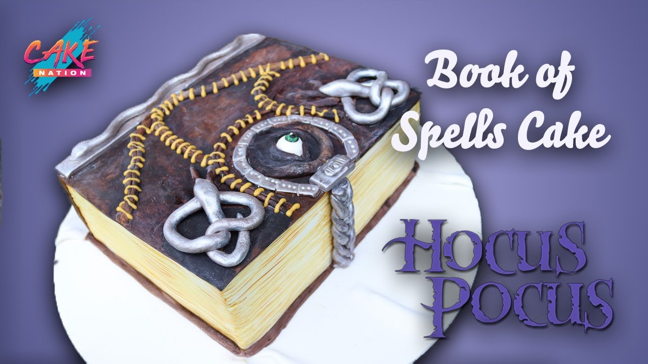 CAKE NATION | How To Make Winifred's Book Of Spells Cake Hocus Pocus 2 ...