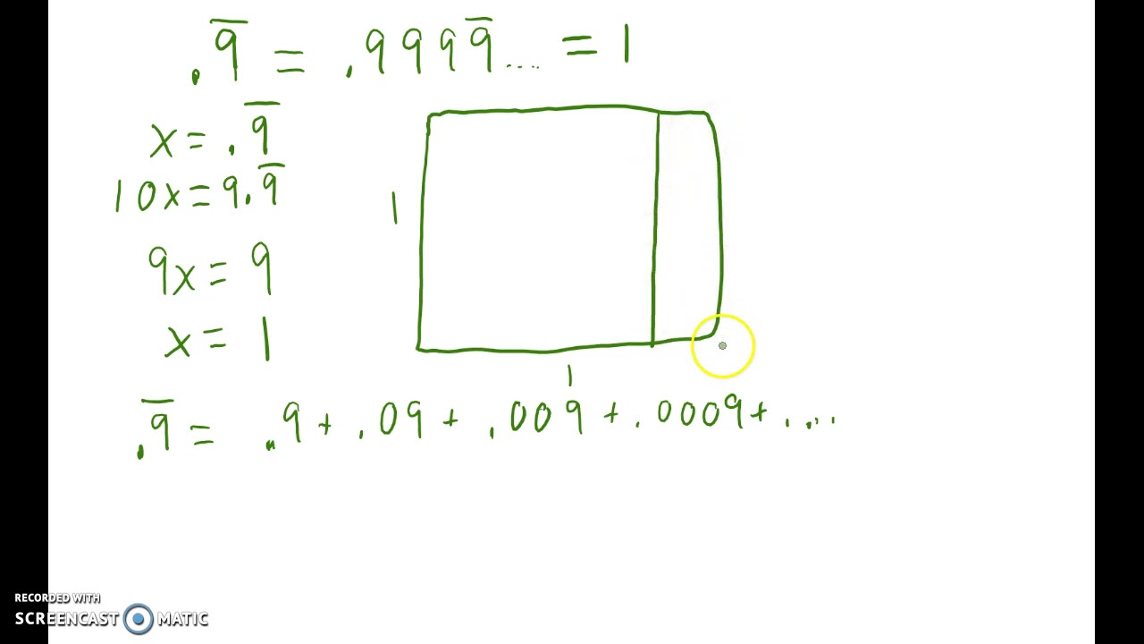 .9999999....=1 ?!?! - YouTube