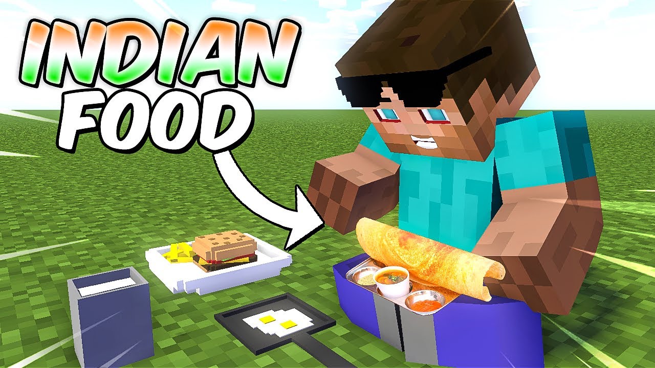 Minecraft But I Can Craft INDIAN FOODS! - YouTube