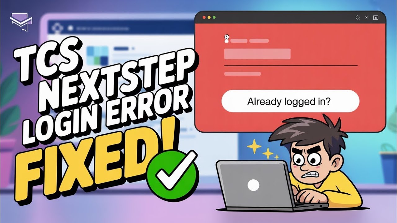 How to Fix “Already Logged In” Error on TCS NextStep Portal | Easy Step ...