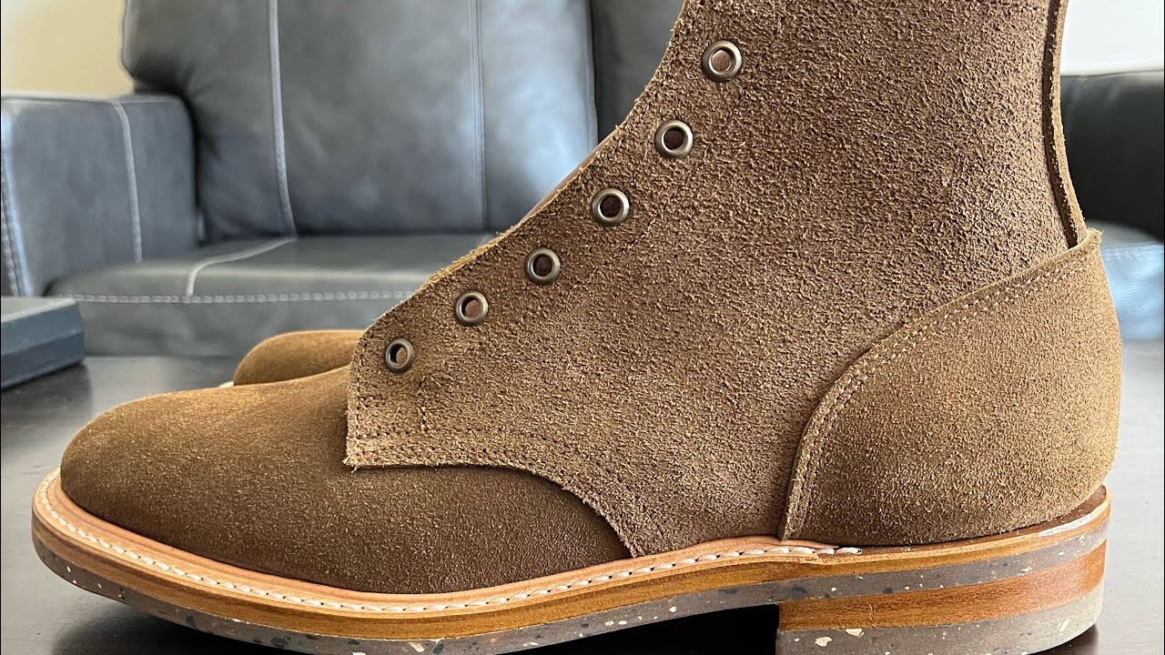 New pair of Truman boots. Dark coyote rough out leather. - YouTube