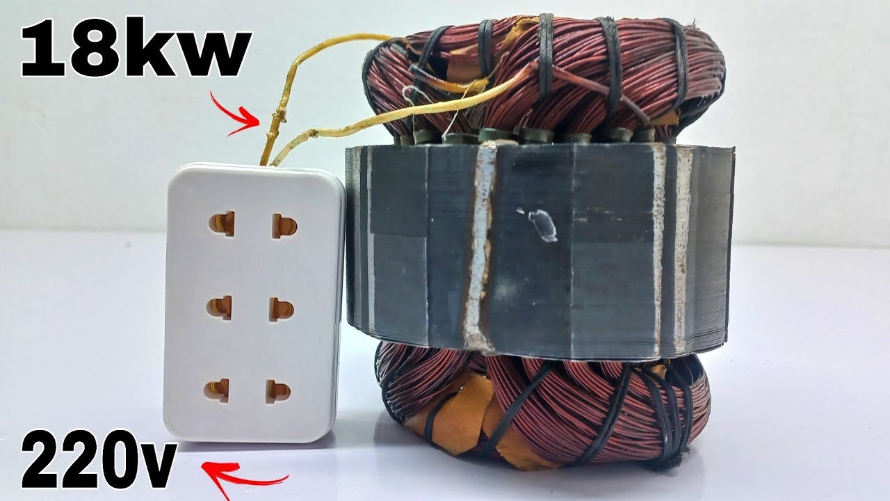 I turn copper coil into 18000w 220v most powerful generator - YouTube