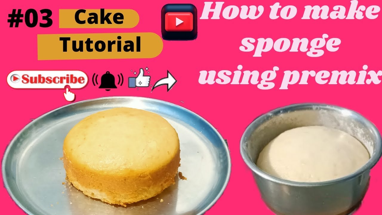 How to make sponge using premix/butterscotch cake sponge/vanilla premix ...