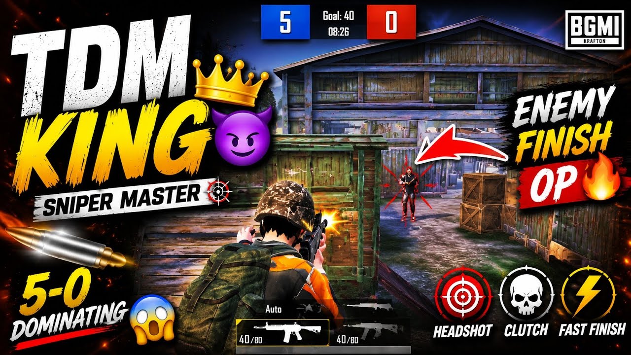BGMI TDM Pro Gameplay 🔥 | Sniper Master OP 😈 - YouTube