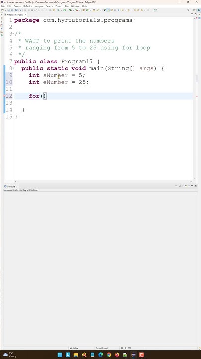 write a java program to print the numbers ranging from 5 to 25 using for loop | Java | #shorts ...