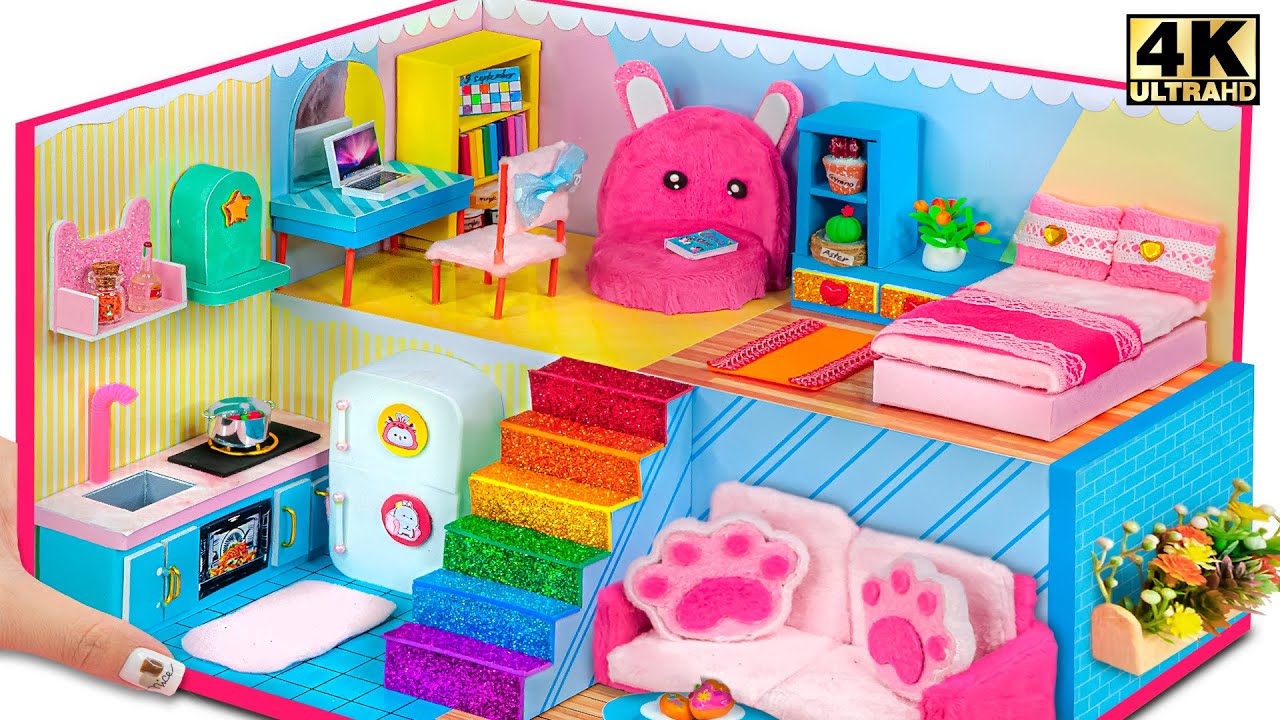 How To Build Cute Simple House using ONLY Cardboard and Paper (Easy) ️ ...