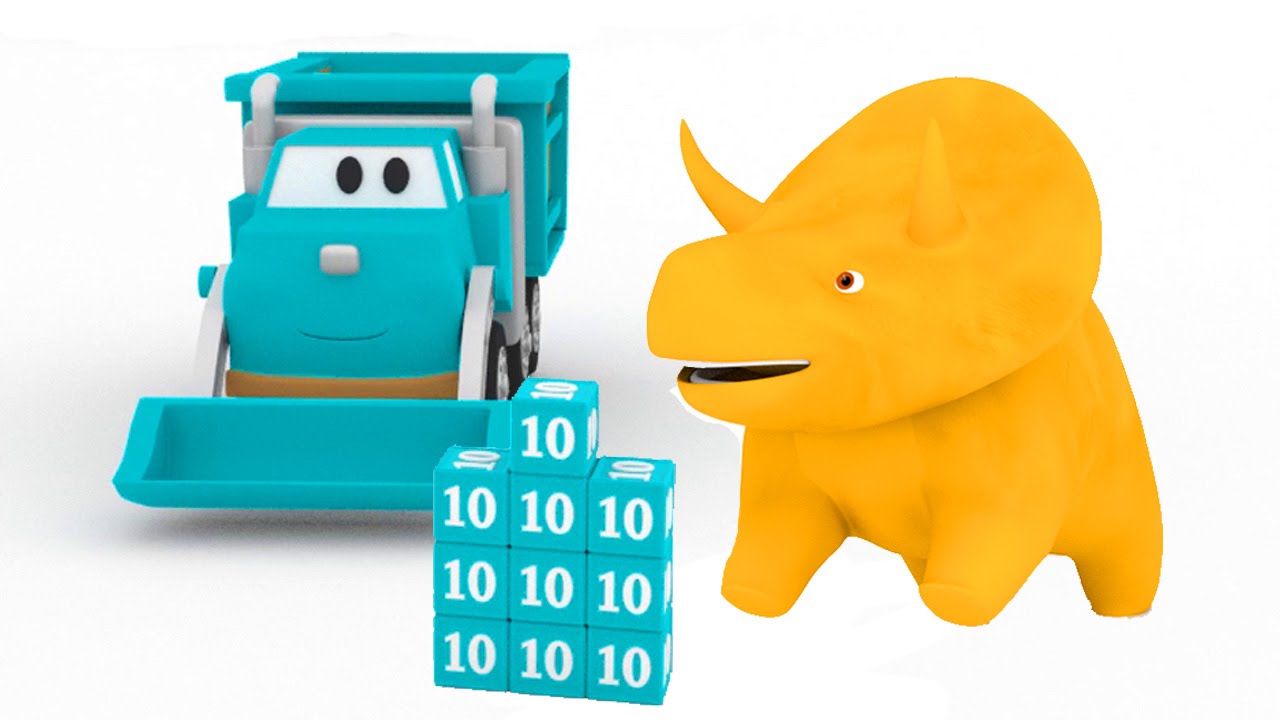 Learn colors and numbers with garbage truck and Dino | Educational ...