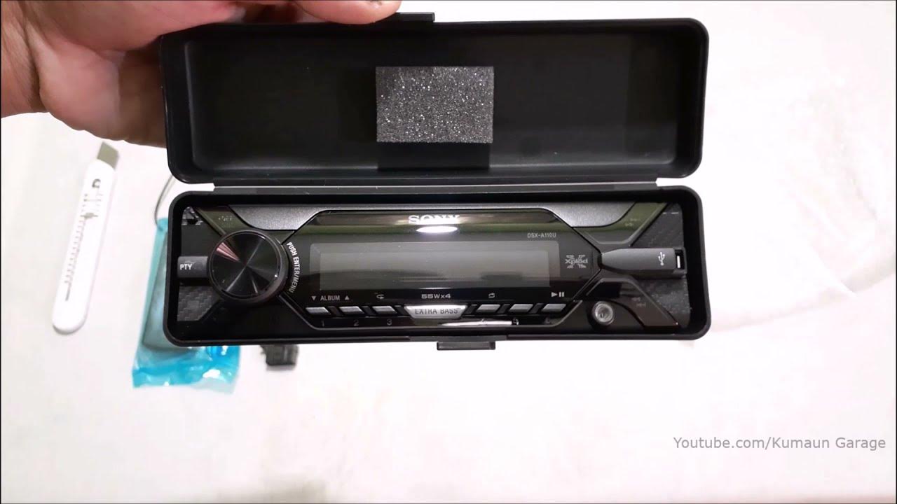SONY DSX-A110U CAR MUSIC PLAYER - YouTube