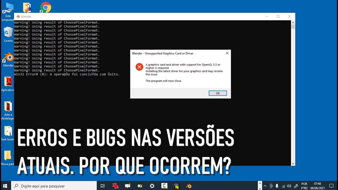 Blender 3D - ERROS E BUGS NAS VERSÕES ATUAIS. POR QUE OCORREM? - YouTube