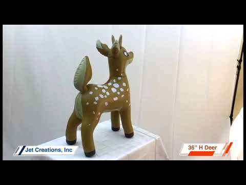 Jet Creations, Inflatable Deer, 36 inch Tall [AN-DEER3] - YouTube