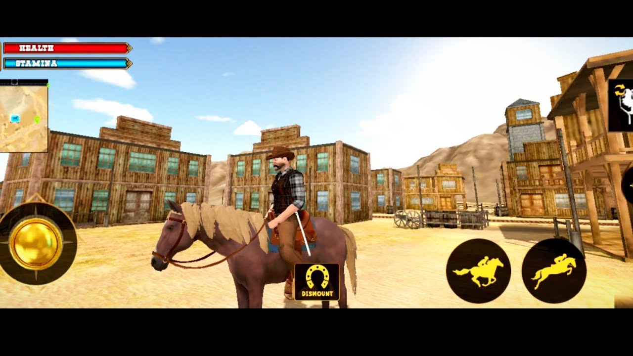 Part 1: Gameplay of Horse Riding in Wild West Cowboy Games on Android ...