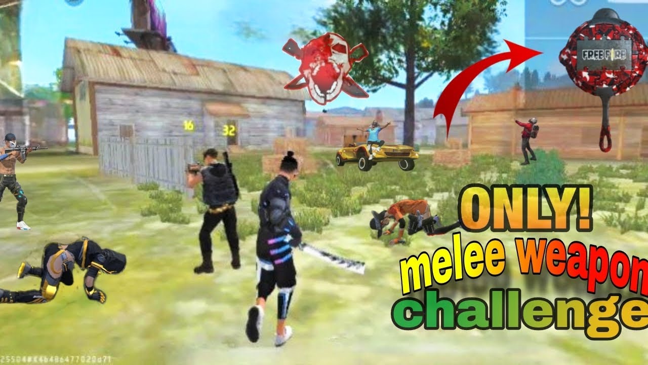 free fire only melee weapon challenge #viral #freefire #video # ...