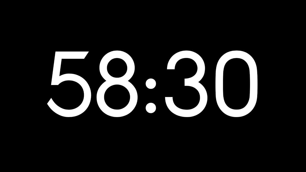 58-Minute 30-Second Countdown Timer | 58분 30초 카운트다운 타이머 | 58分30秒倒计时计时器 ...