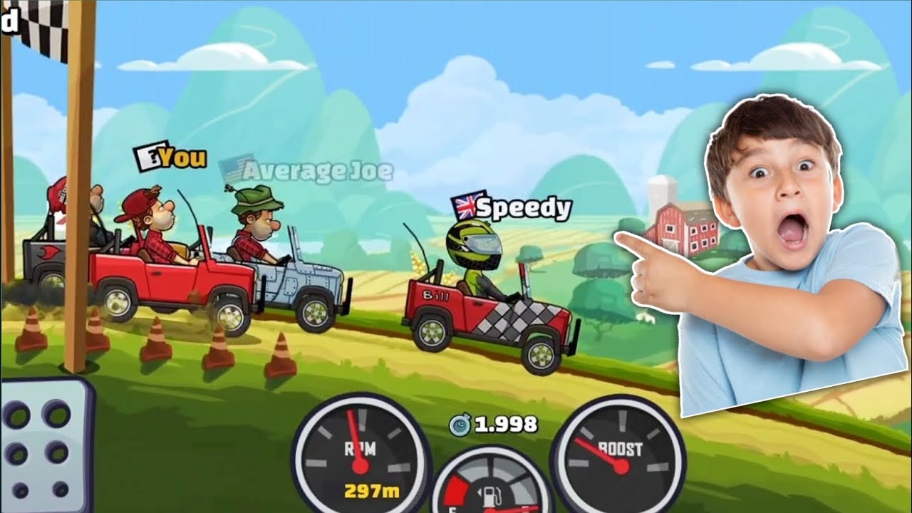 Kids racing game Videos. hill climbing race 2 for kids video. cartoon ...