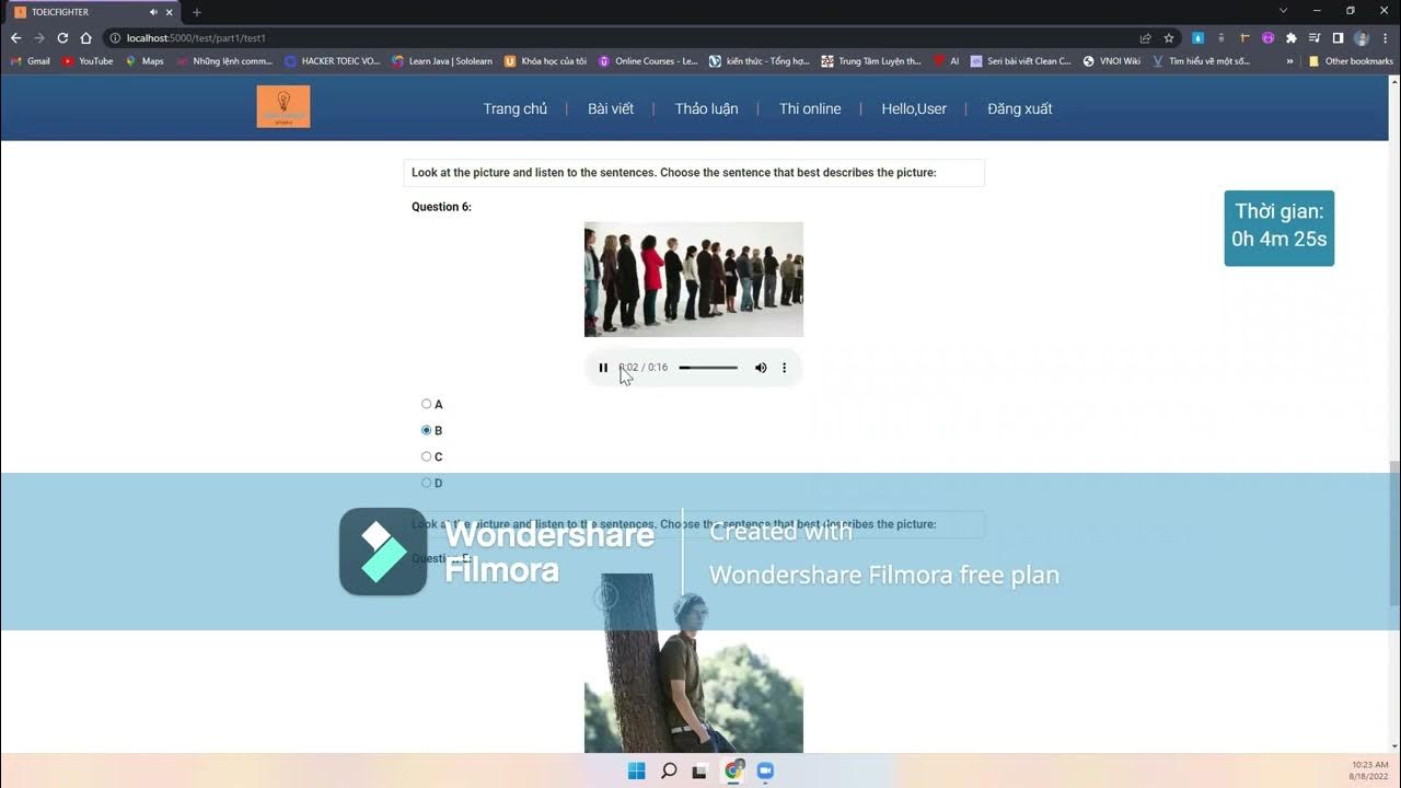 demo project TOEIC FIGHTER Introduction to Software Engineering HCMUS - YouTube