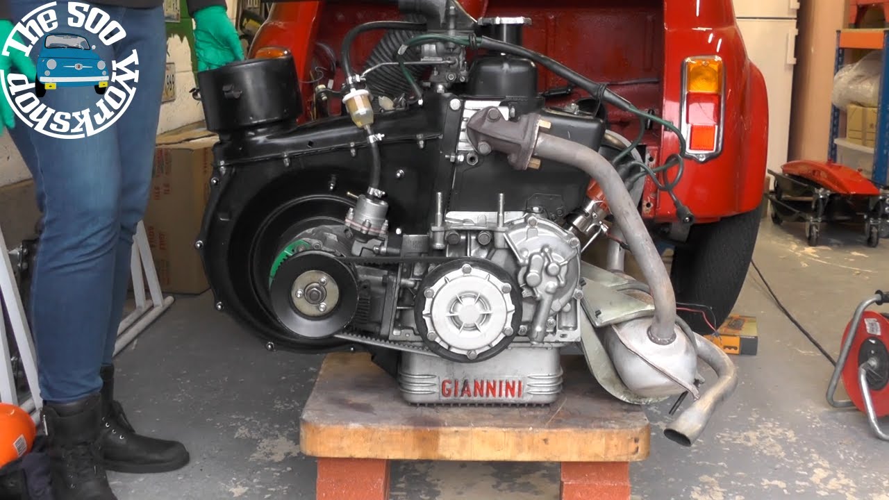 21 Removing the Engine on a Classic Fiat 500 - YouTube