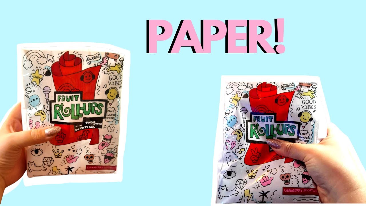 DIY Paper Squishy | 2 Designs | Fruit Roll Up and Nerds - YouTube
