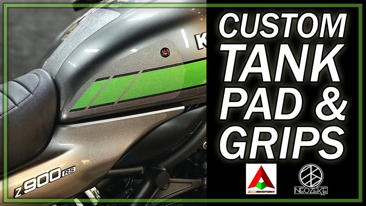 Custom Tank Pad and Grips for my z900rs cafe | Exhaust Sound Check ...