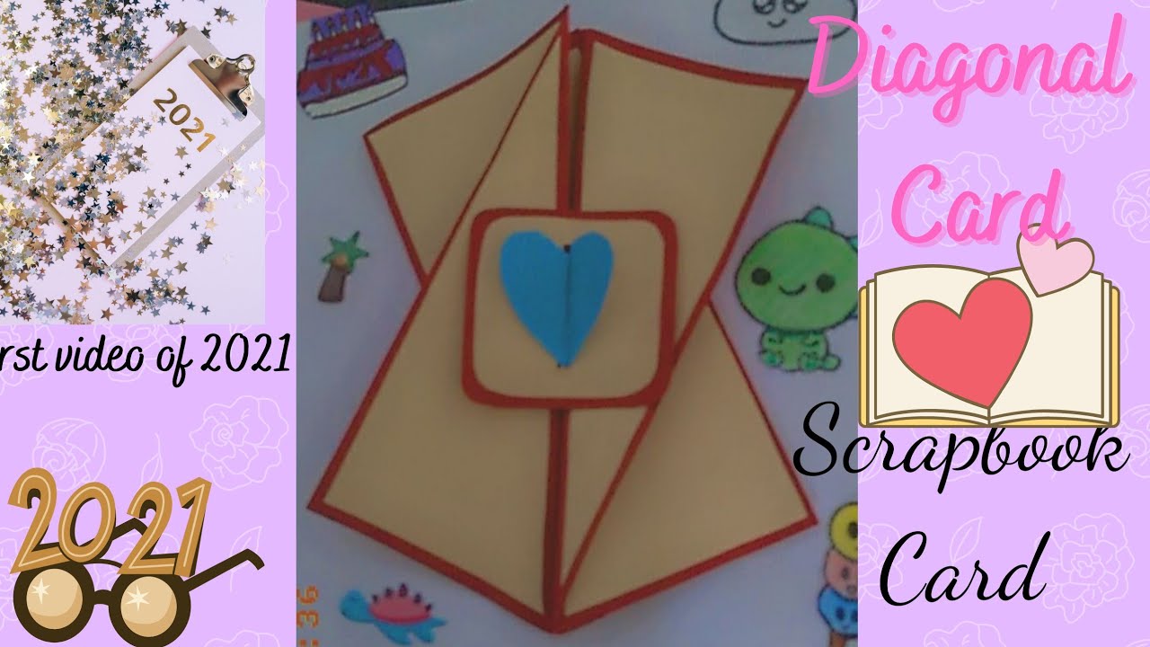 Diagonal Card | Scrapbook Card | Easy | 5 mins - YouTube