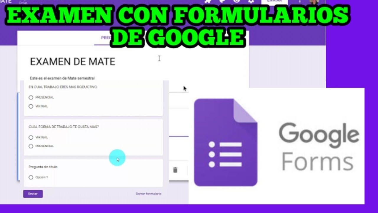 Como hacer un examen con formularios de Google - Google forms - Como utilizar Google forms - YouTube