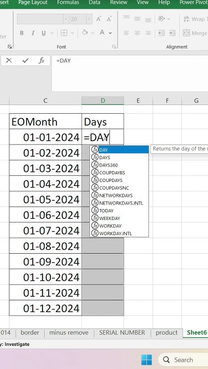 EO MONTH EXCEL FORMULA, #youtubeshorts #exceltech #exceltricks - YouTube