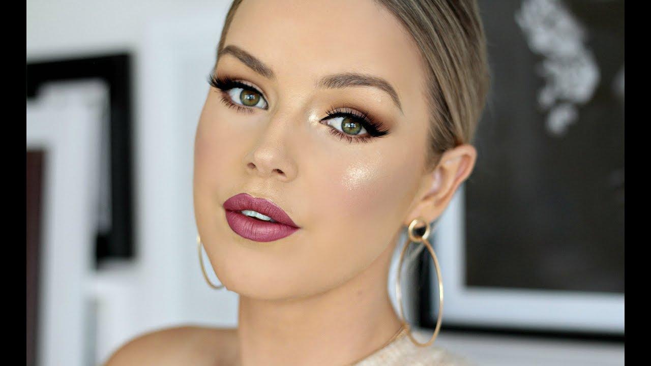 Soft & Classic Plum Toned Winter Makeup - YouTube