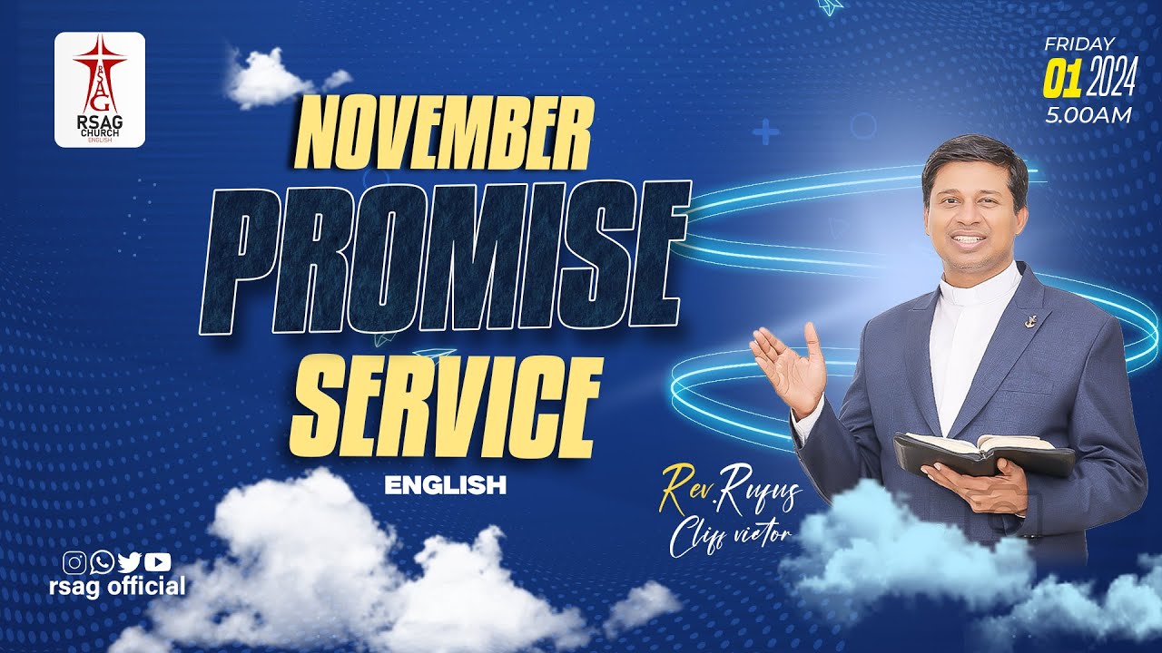 🔴 LIVE | NOVEMBER PROMISE SERVICE | RUFUS CLIFF VICTOR | RSAG - YouTube