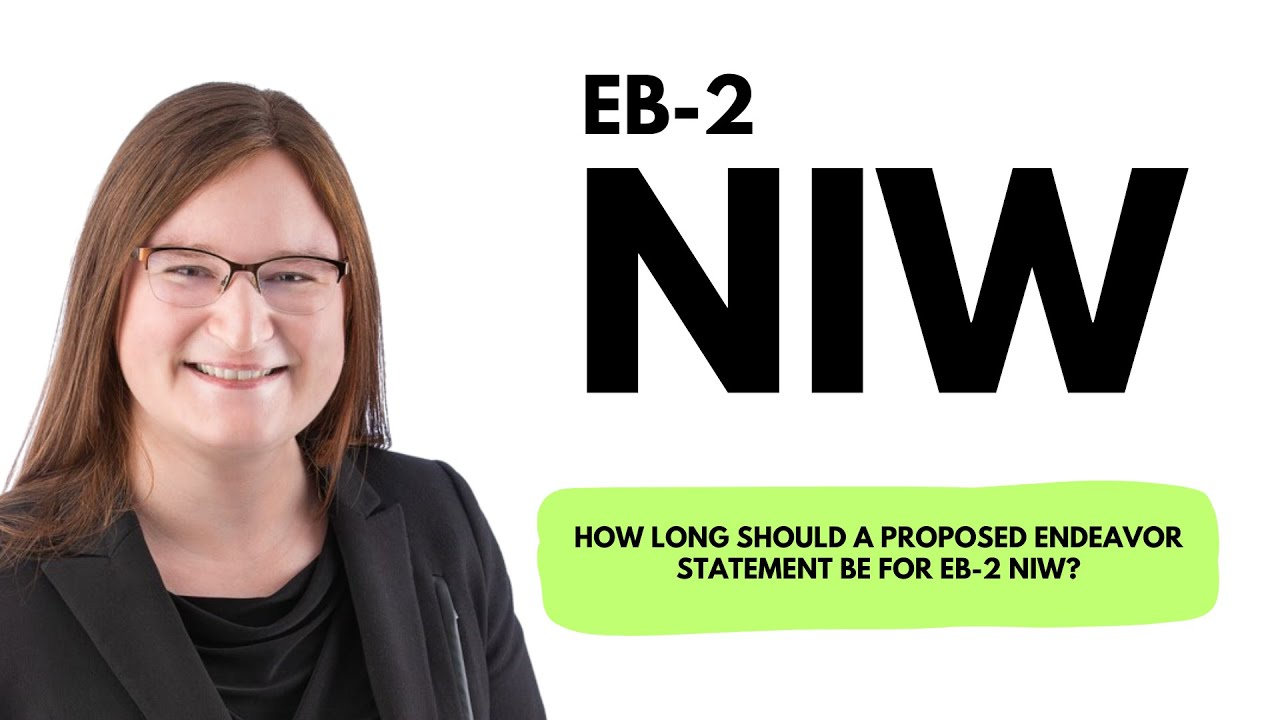 How long should a proposed endeavor statement be for EB-2 NIW? - YouTube